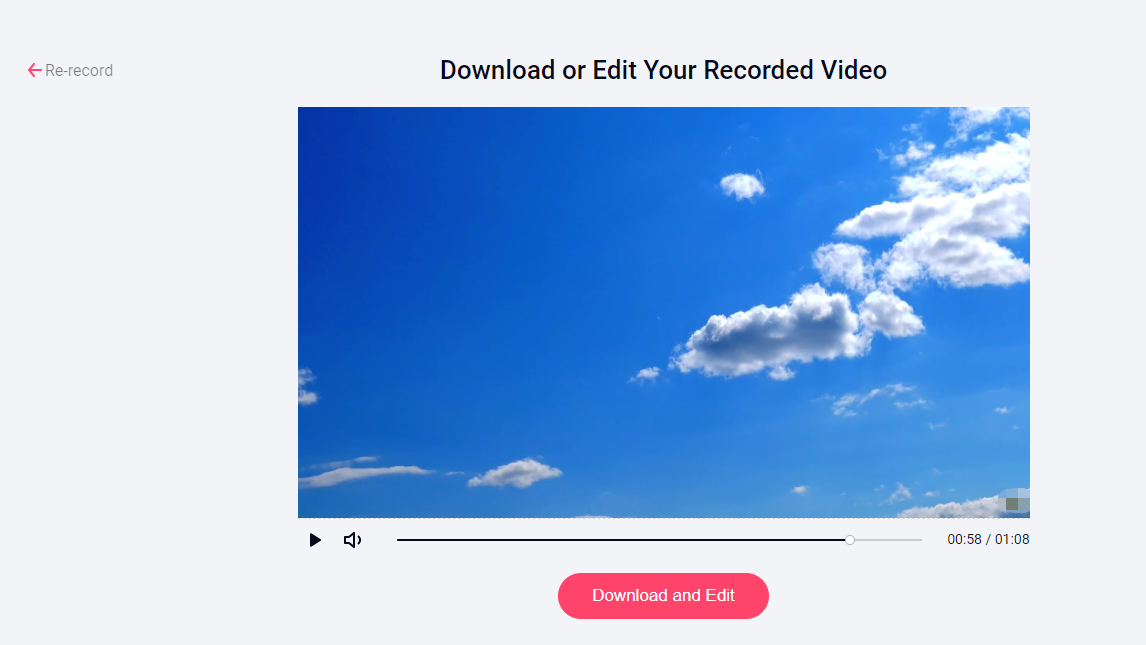 RecordCast: All-in-one Web Tool to Record and Edit Videos